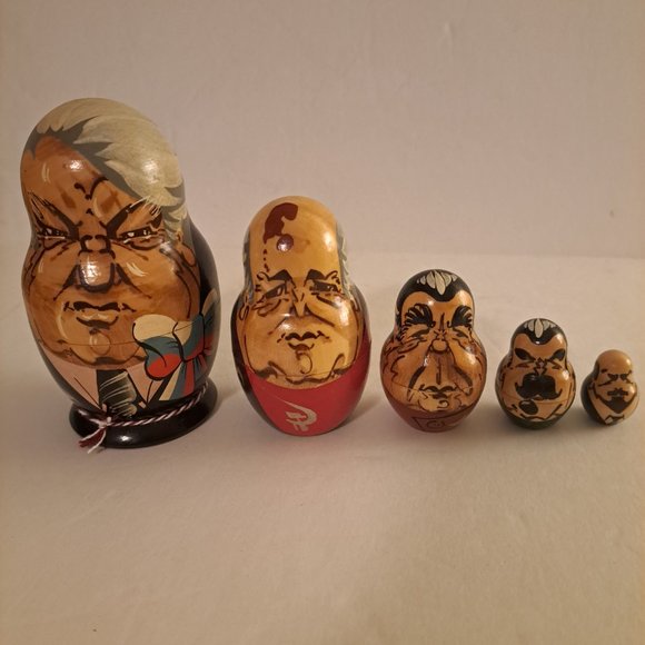Accents | Vintage Russian Presidents Soviet Leaders Matryoshka Nesting ...